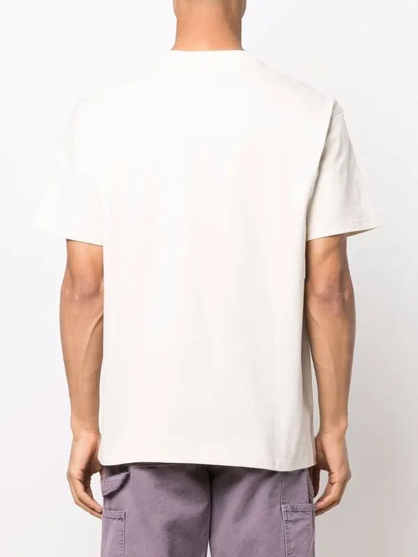Carhartt Work In Progress Logo-embroidered Organic Cotton T-shirt - Neutrals