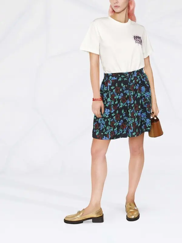 GANNI Floral-print Skirt