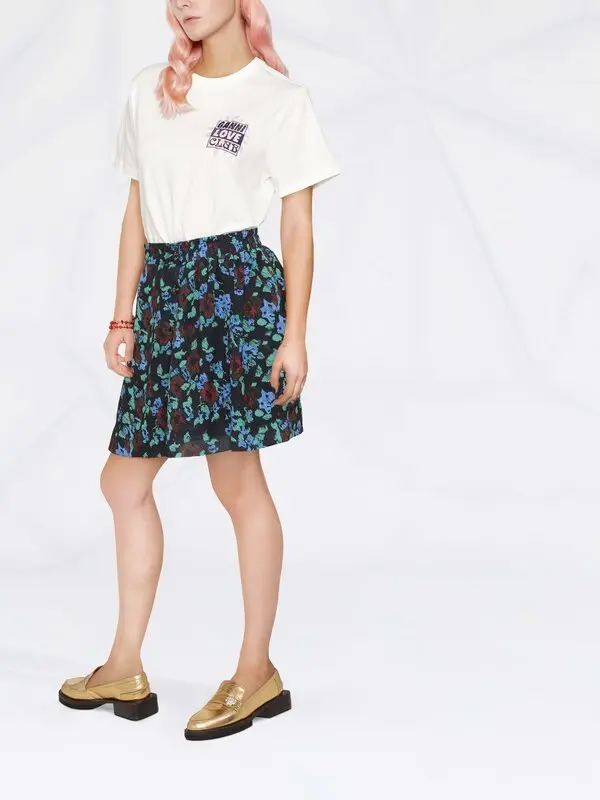 GANNI Floral-print Skirt