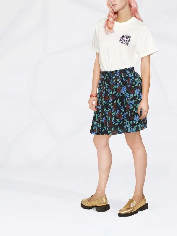 GANNI Floral-print Skirt