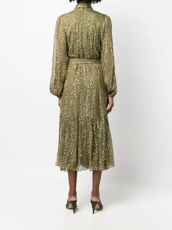 green emerald velvet dress ZIMMERMANN green polka dot dress