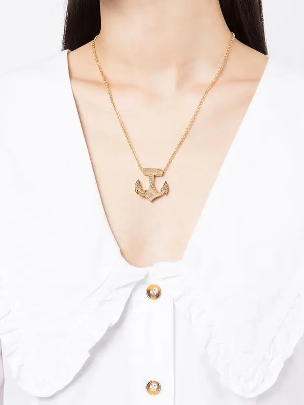 Shrimps Anchor Pendant Necklace