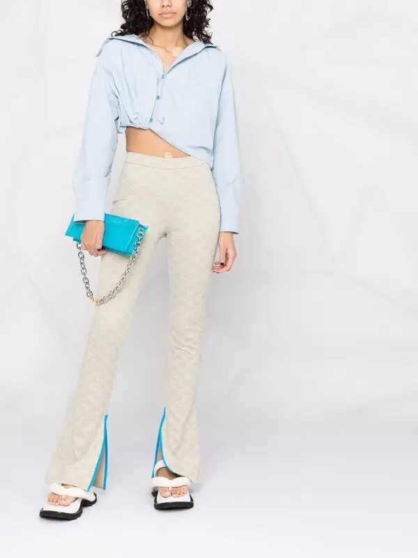 Off-White Monogram Ankle-slit Trousers