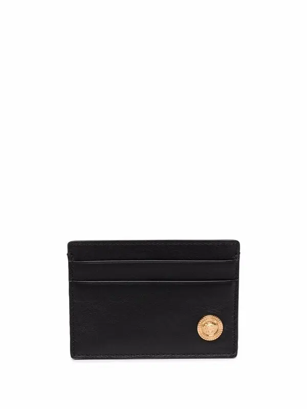 Versace Medusa Leather Cardholder - Black