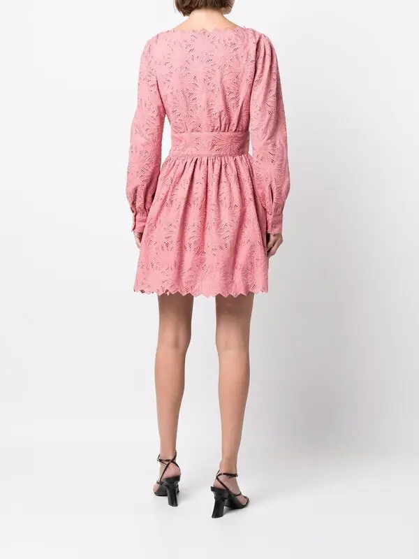 Michael Kors Scalloped-hem Embroidered Dress