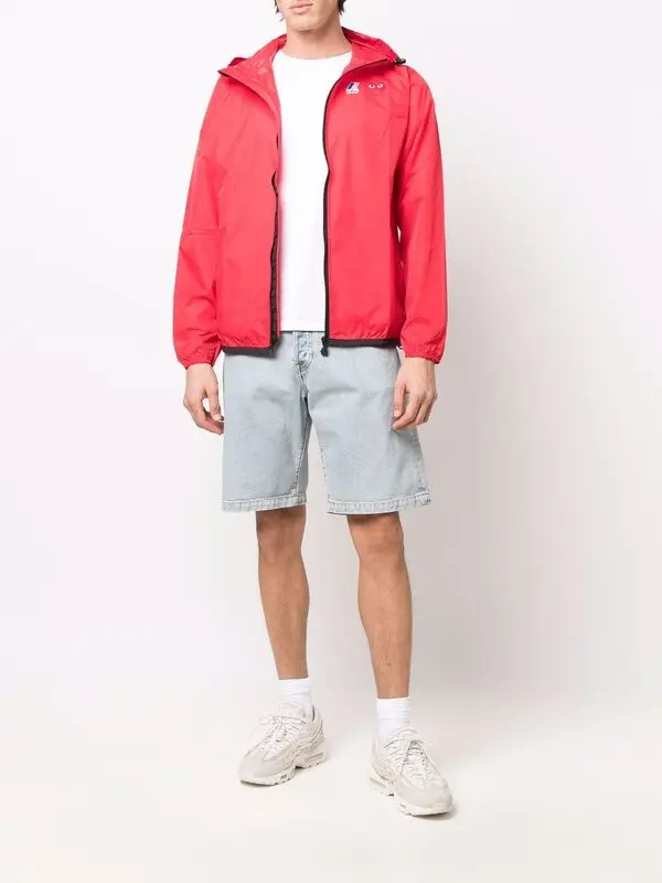 Play Comme Des Garcon X K-way Zip Hooded Jacket - Red