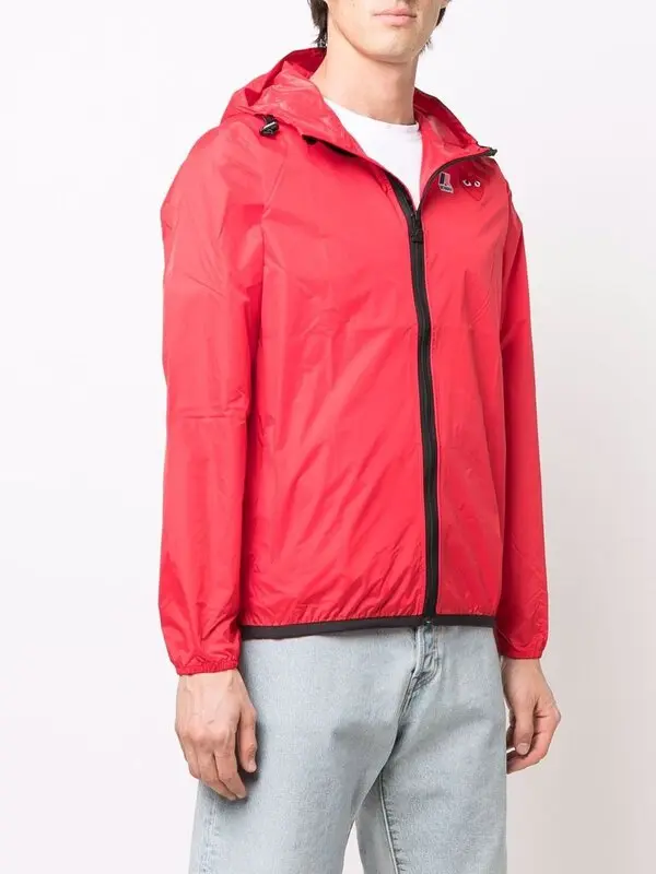 Play Comme Des Garcon X K-way Zip Hooded Jacket - Red