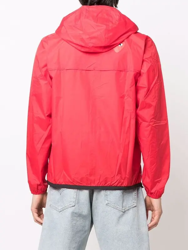 Play Comme Des Garcon X K-way Zip Hooded Jacket - Red
