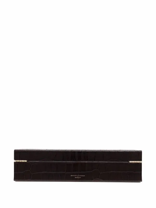 ASPINAL OF LONDON Crocodile-effect 5-watch Box