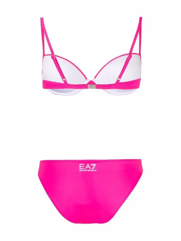 EA7 Logo-print Underwire Bikini