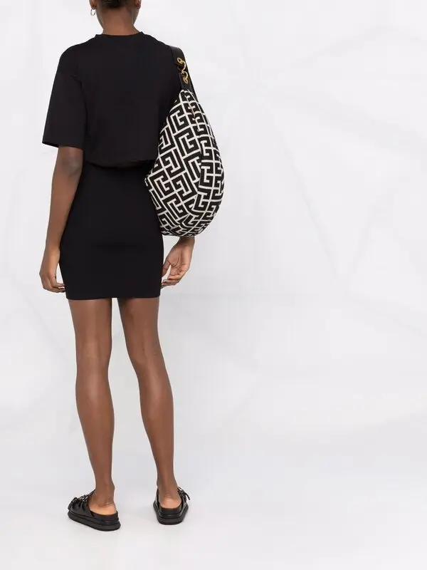 Balmain Curved Waist Fitted Skirt