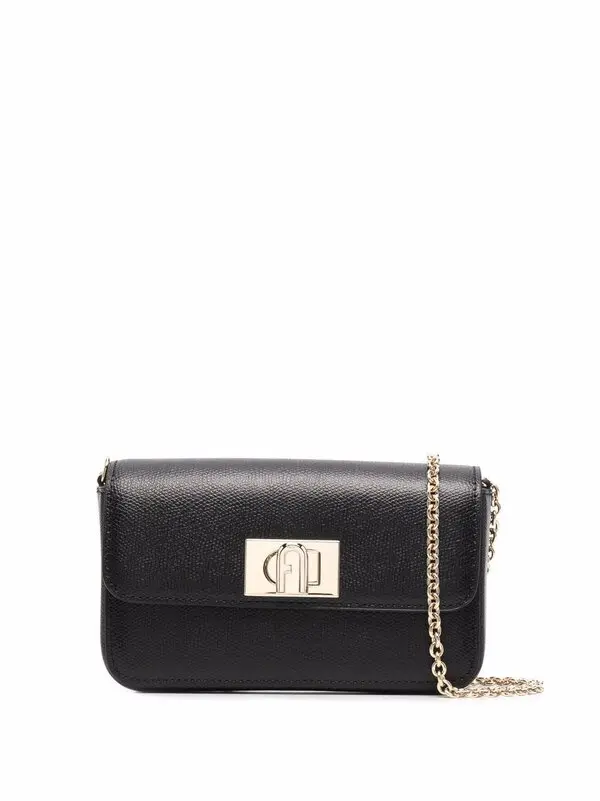 Furla Foldover Satchel - Black