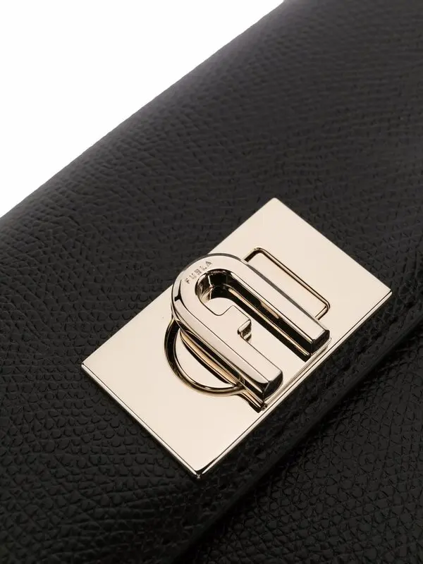Furla Foldover Satchel - Black