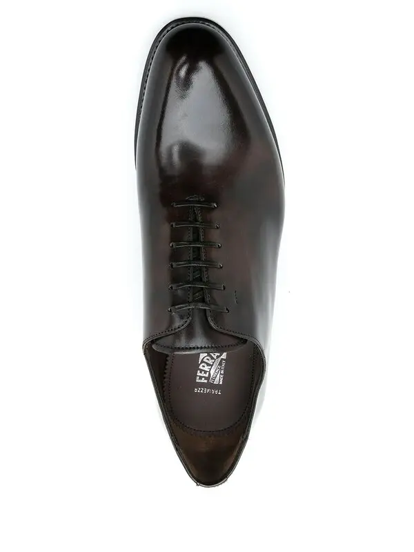 FERRAGAMO Tramezza Leather Derby Shoes