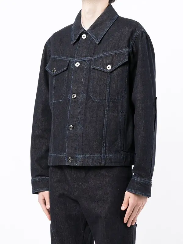 FERRAGAMO Contrast-stitch Denim Jacket