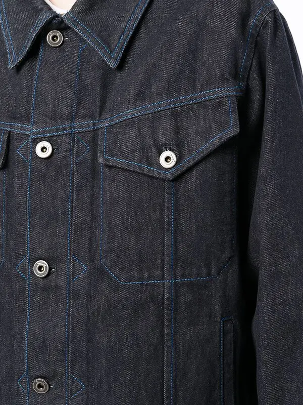 FERRAGAMO Contrast-stitch Denim Jacket