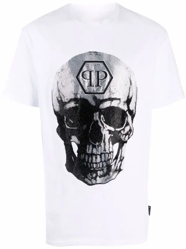 Philipp Plein Gem-embellished Skull Graphic T-shirt