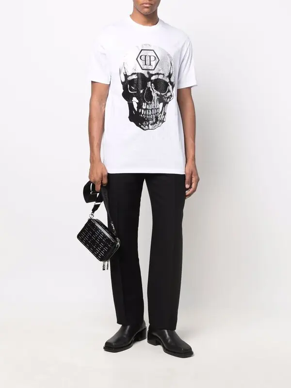 Philipp Plein Gem-embellished Skull Graphic T-shirt