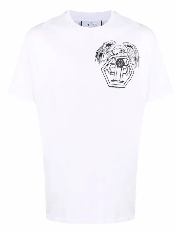 Philipp Plein Hexagon Eagle Logo-print T-shirt - White