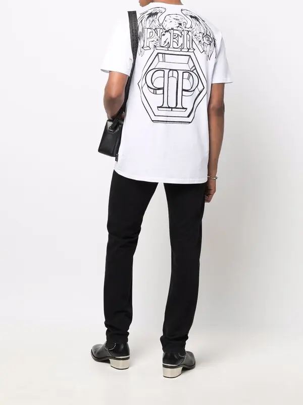 Philipp Plein Hexagon Eagle Logo-print T-shirt