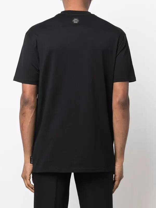 Philipp Plein Gem-embellished Skull Graphic T-shirt - Black