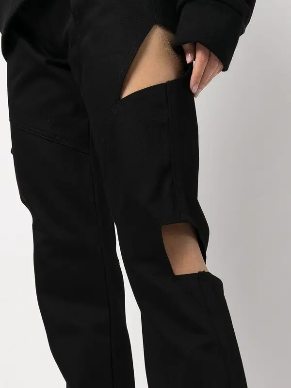 HELIOT EMIL Asymmetric Cut-out Straight Leg Jeans