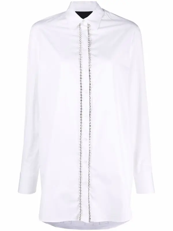 Philipp Plein Crystal-embellished Cotton Shirt