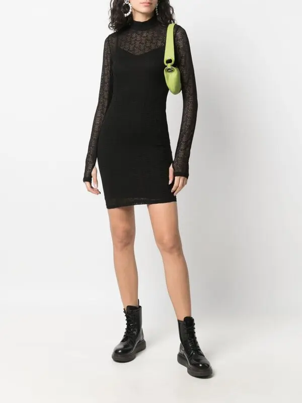 Philipp Plein Monogram Tulle Mini Dress