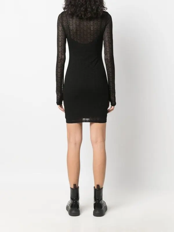 Philipp Plein Monogram Tulle Mini Dress
