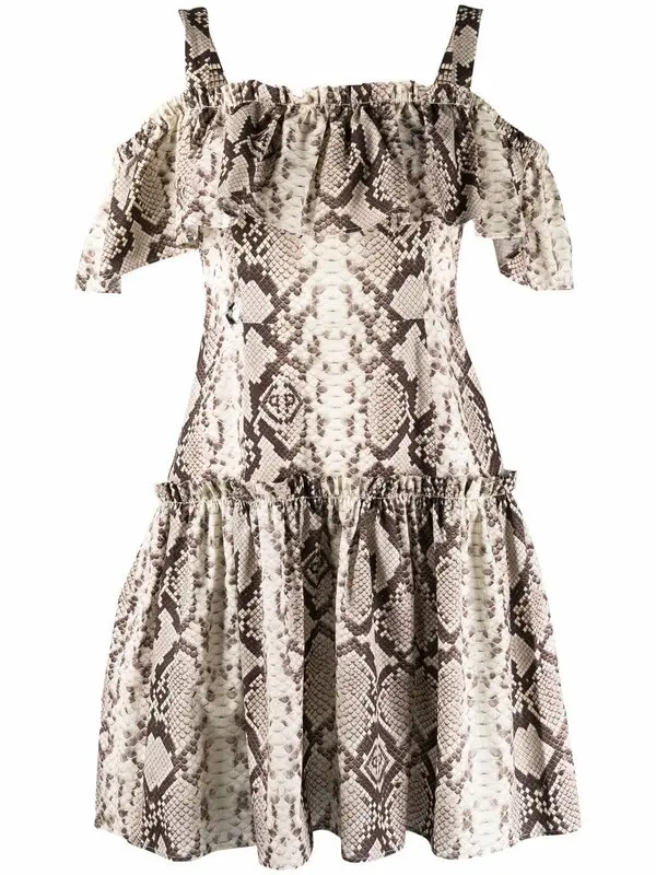 Philipp Plein Python Print Mini Dress