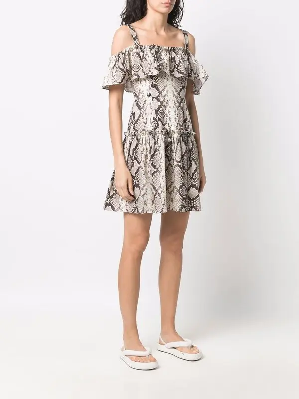 Philipp Plein Python Print Mini Dress