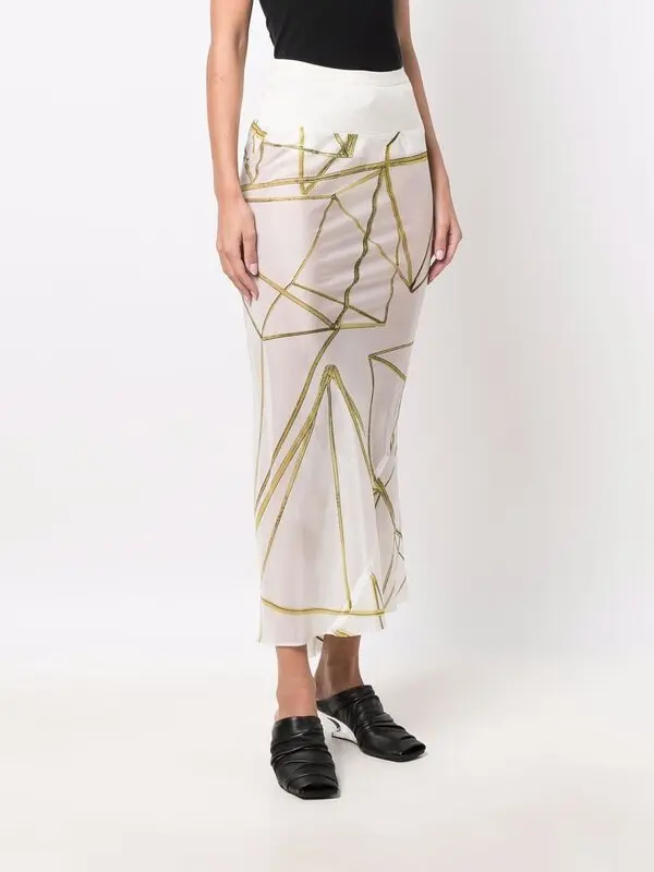Rick Owens Bias Midi Skirt - Neutrals