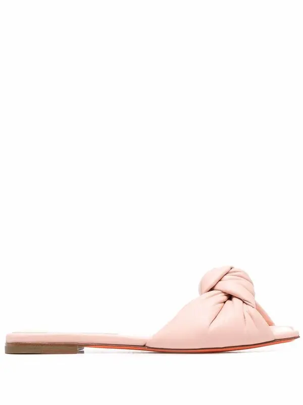 Santoni Knot-detail Leather Sandals