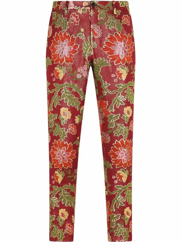 Dolce & Gabbana Patterned Jacquard Tailored Trousers