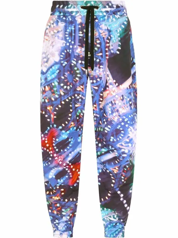 Dolce & Gabbana Luminaire-print Track Trousers - Blue