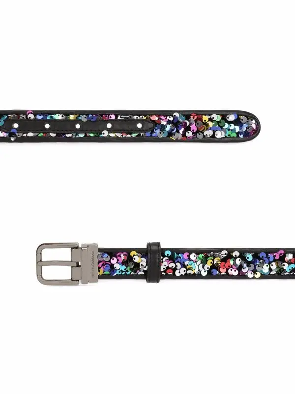 Dolce & Gabbana Sequin Buckle Belt