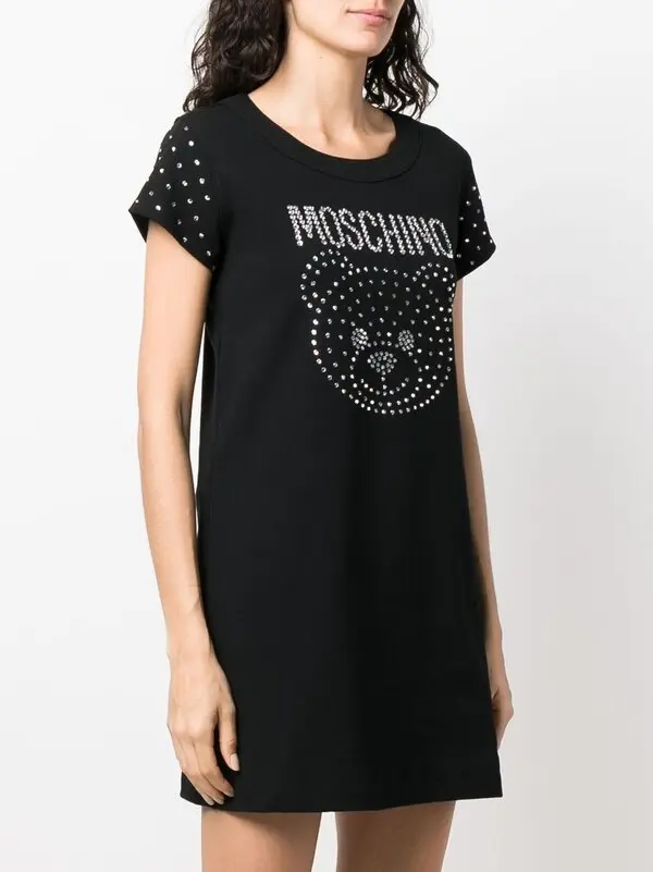 Moschino Crystal-embellished T-shirt Dress
