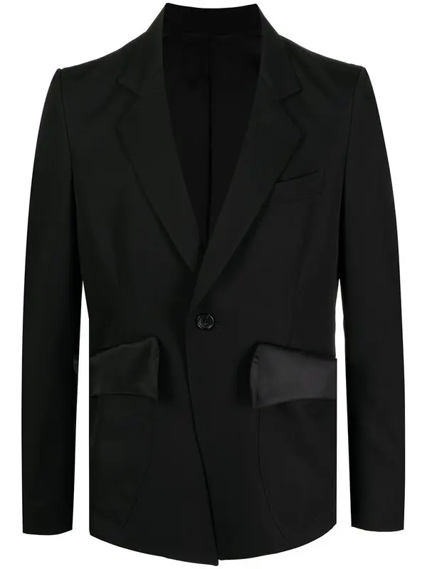 SULVAM Slash Single-button Blazer