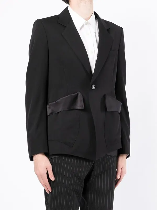 SULVAM Slash Single-button Blazer