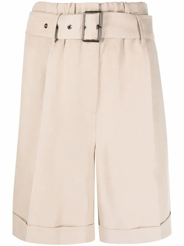 Woolrich Belted Waist Bermuda Shorts - Neutrals