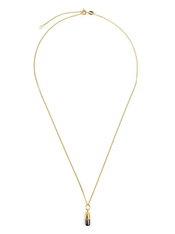 TRUE ROCKS Pill Charm Necklace - Gold