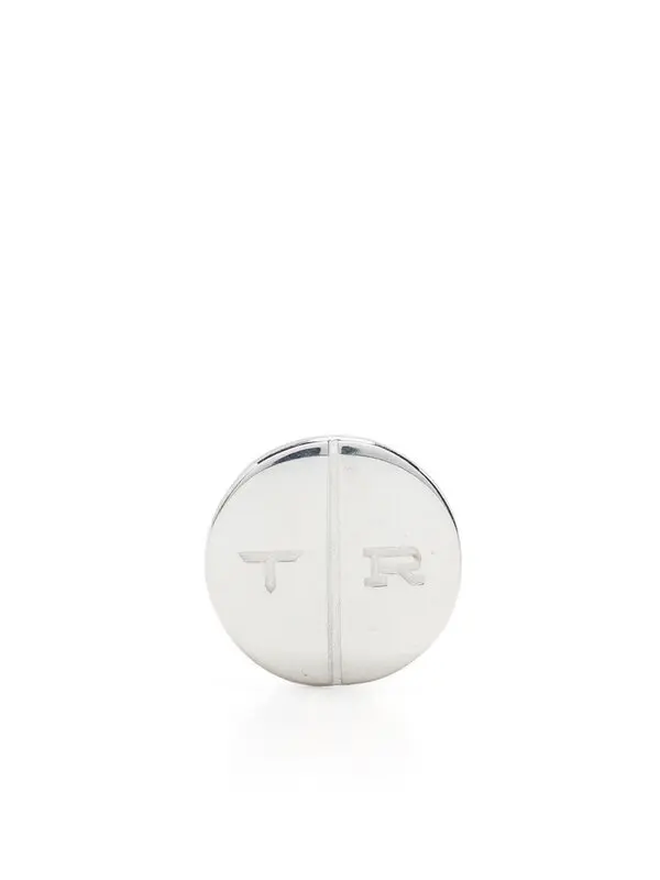 TRUE ROCKS Round Pill Stud Earring - Silver
