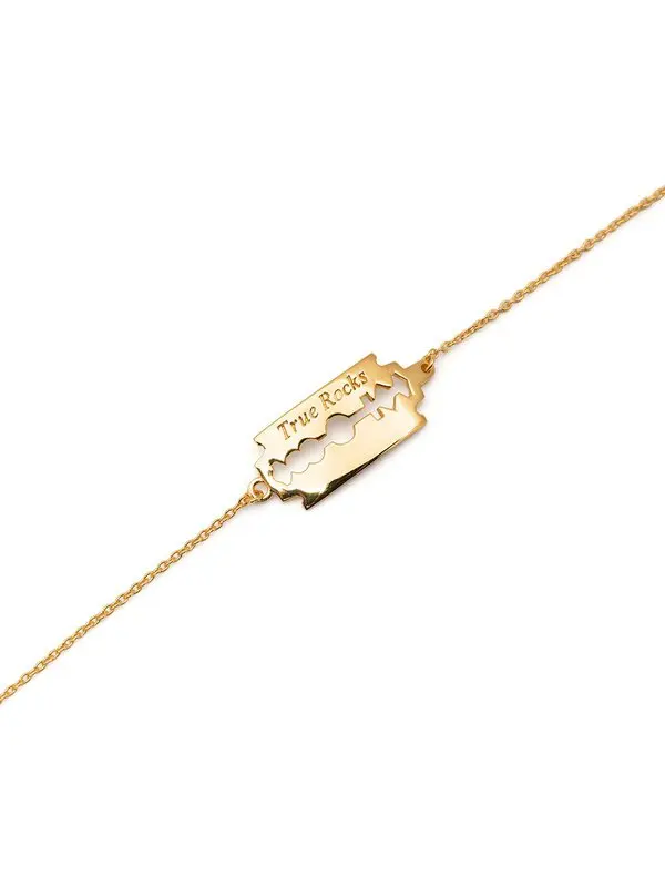 TRUE ROCKS Razor Charm Bracelet - Gold