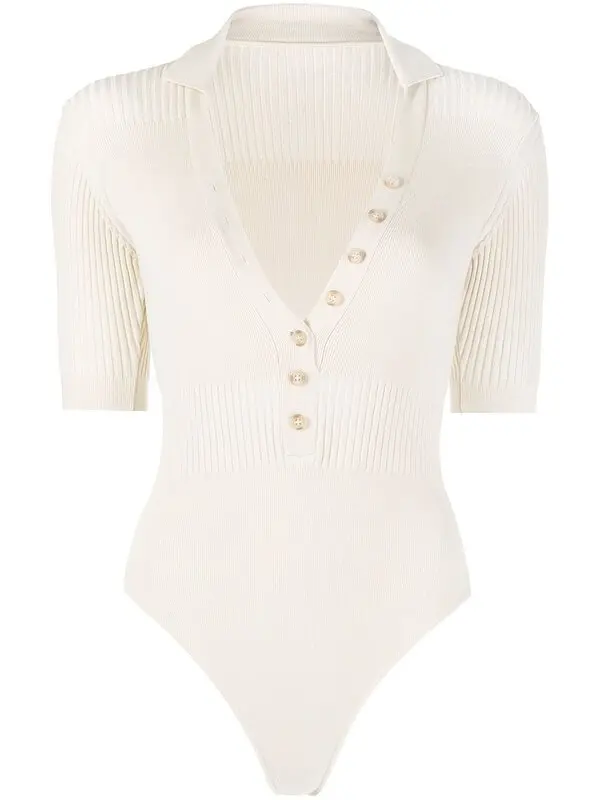 Jacquemus V-neck Knitted Bodysuit