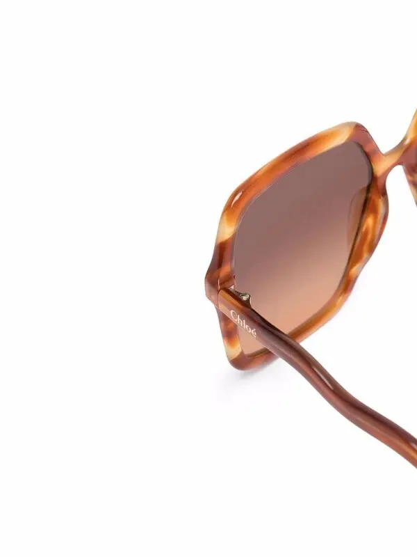Chloé Zelie Square-frame Sunglasses - Brown