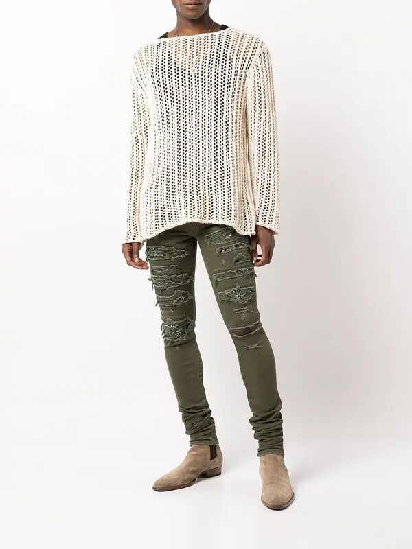 Amiri Bandana Thrasher Skinny Jeans - Green