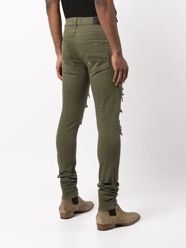 Amiri Bandana Thrasher Skinny Jeans - Green