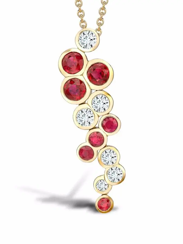 PRAGNELL 18kt Rose Gold Ruby And Diamond Pendant Necklace - Pink