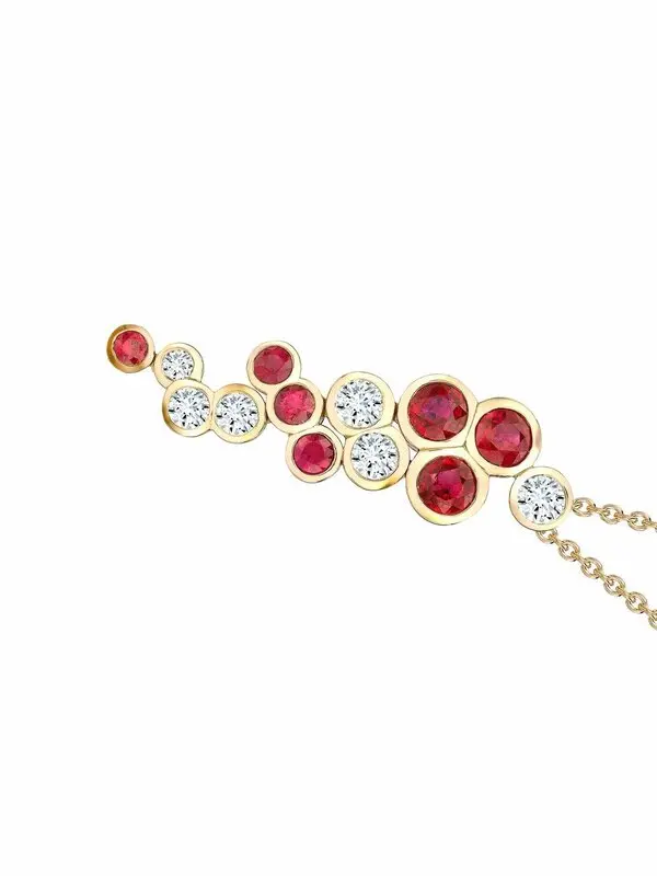 PRAGNELL 18kt Rose Gold Ruby And Diamond Pendant Necklace