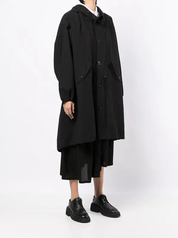 Y’s Oversized Hooded Mid-length Coat